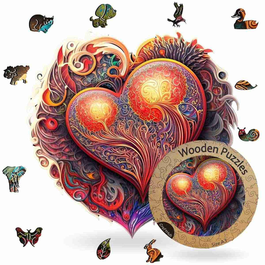 Heart Fusion - Wooden Jigsaw Puzzle