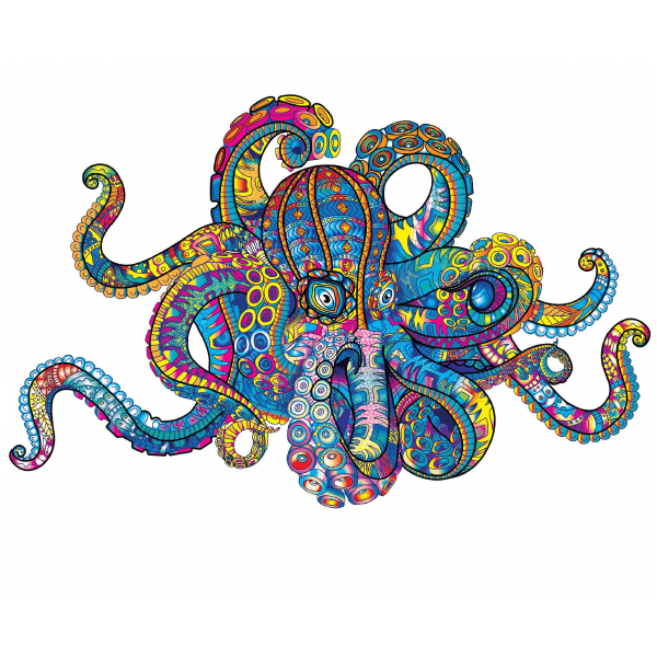 Octopus - Wooden Jigsaw Puzzle