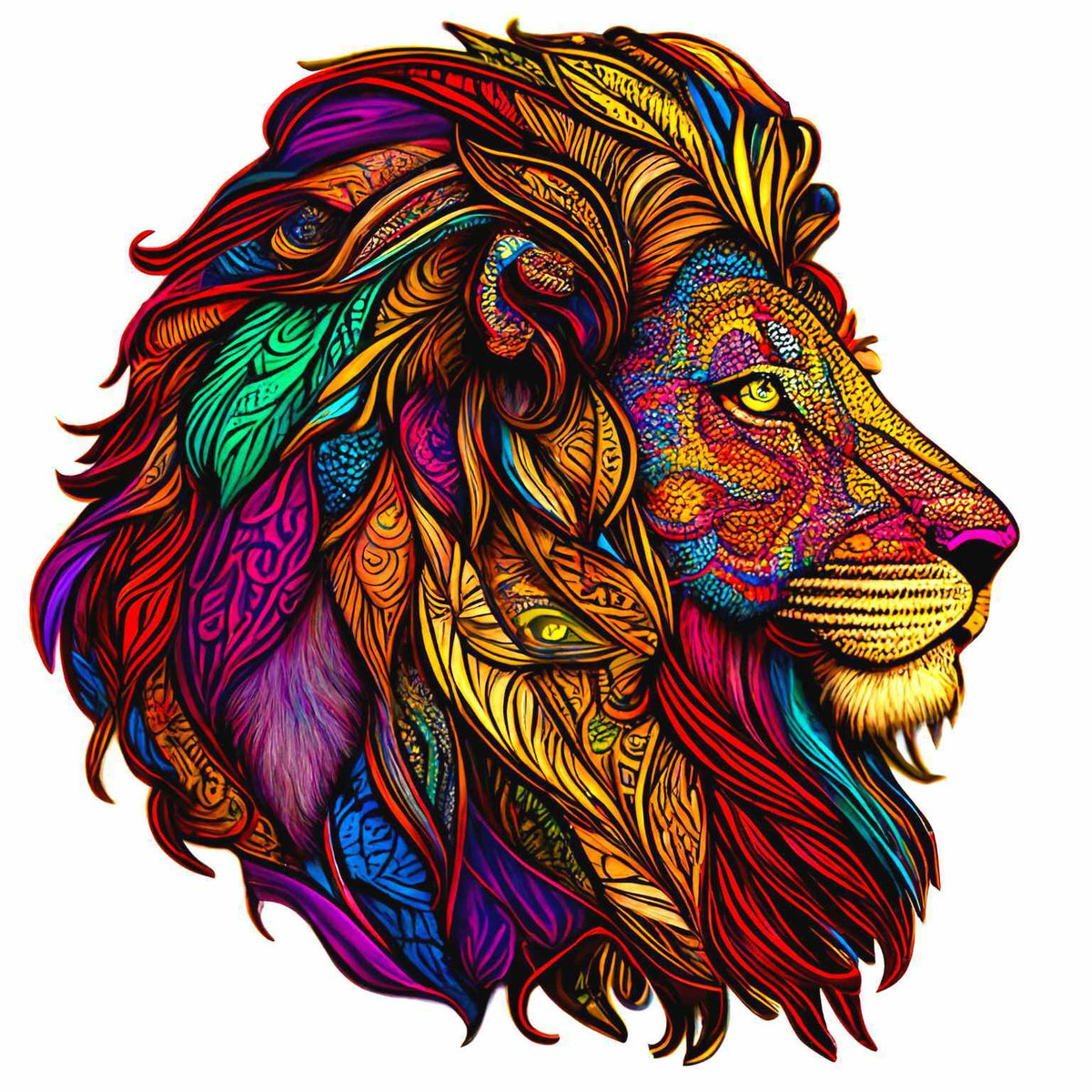 Lion - Wooden Jigsaw Puzzle – PuzzlesUp